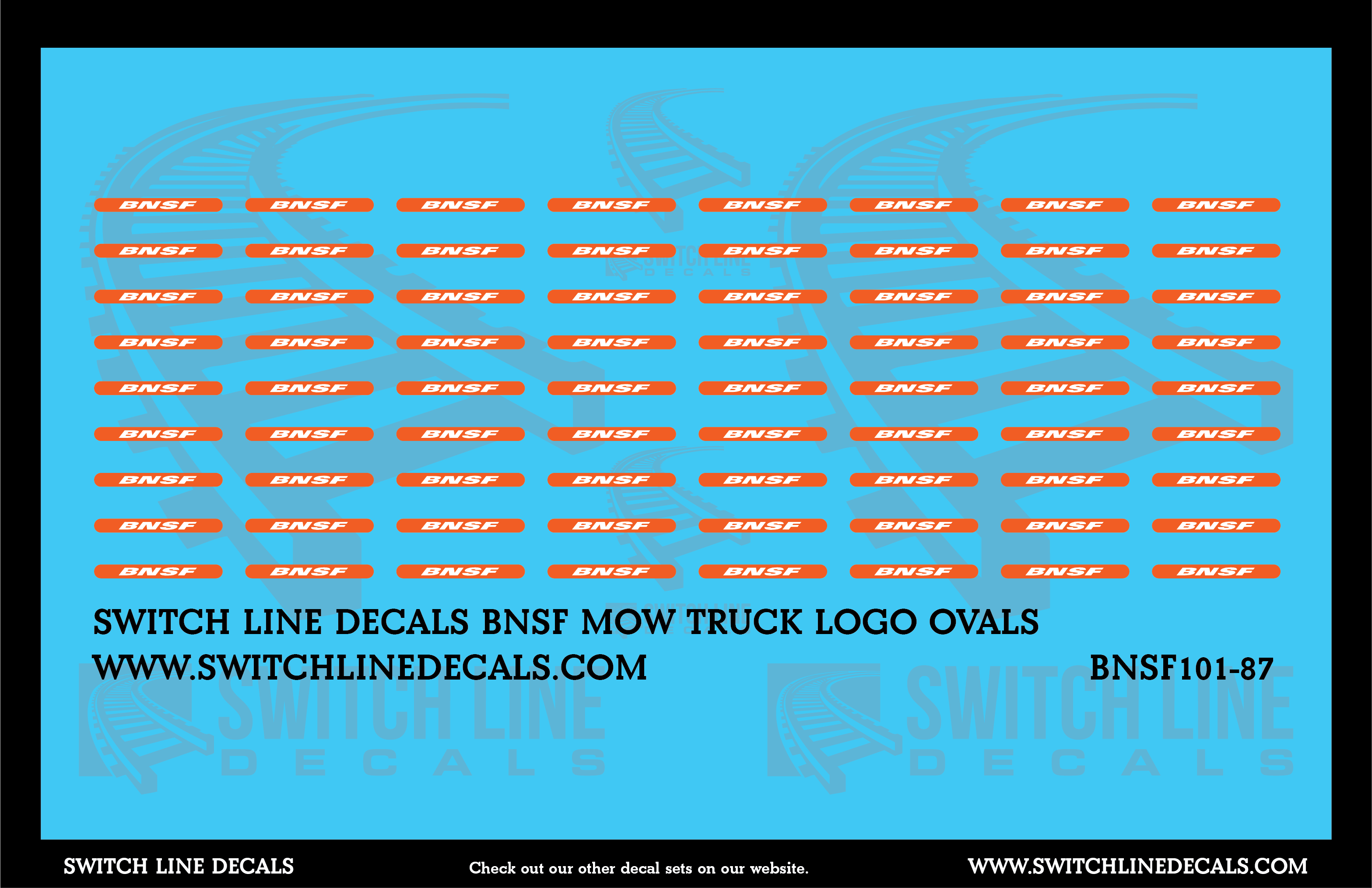 HO Scale BNSF MOW Truck Ovals Decal Set – Beaverton Milestone Hobby