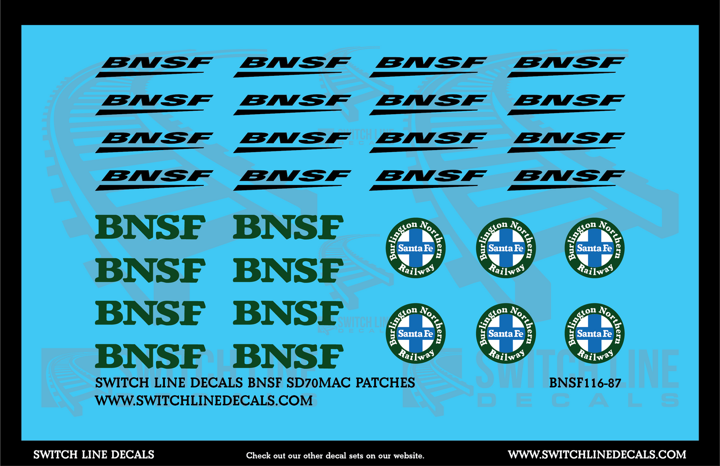HO Scale BNSF SD70MAC Patches Decal Set – Beaverton Milestone Hobby