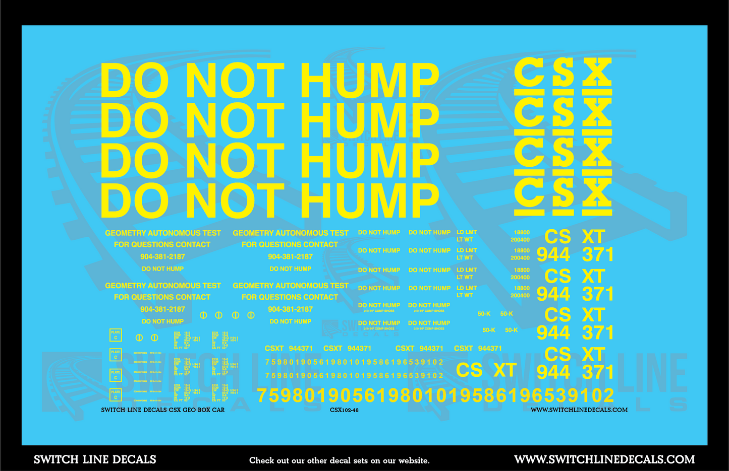 O Scale CSX GEO Box Car Decal Set – Beaverton Milestone Hobby