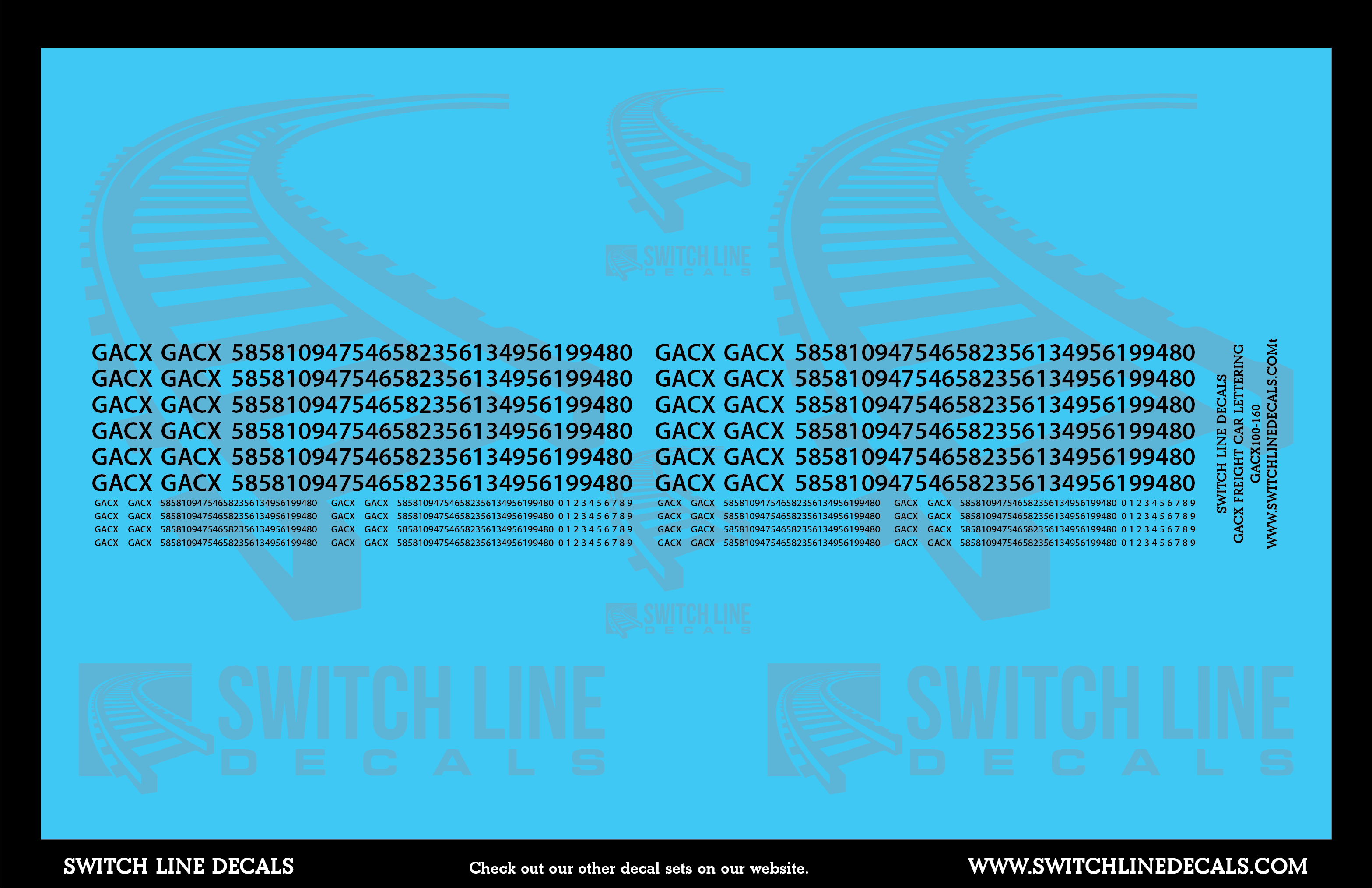 N Scale GACX Freight Car Lettering Decal Set – Beaverton Milestone Hobby