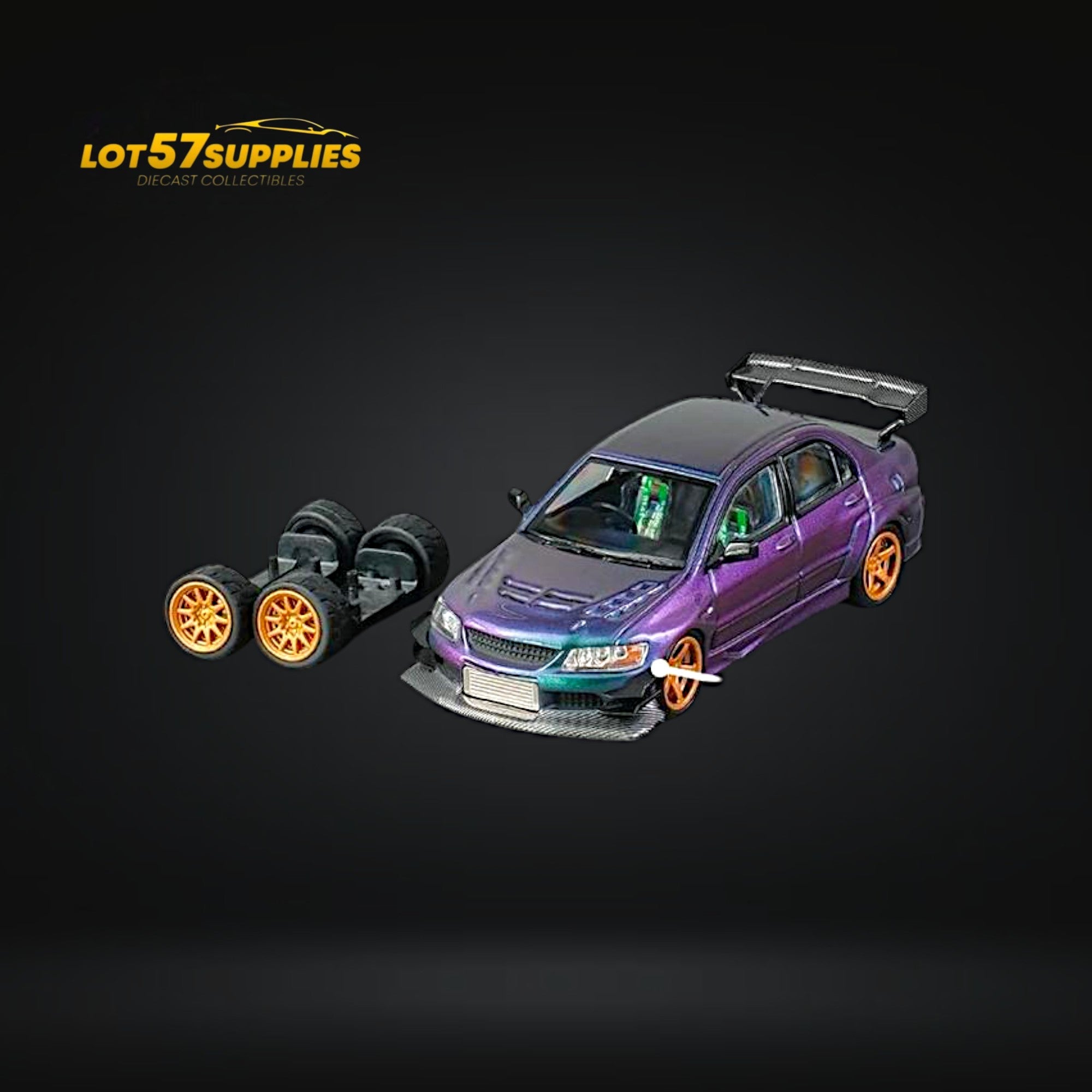 CM Model Mitsubishi Lancer Evolution IX Widebody Chameleon 1:64 CM64-E ...