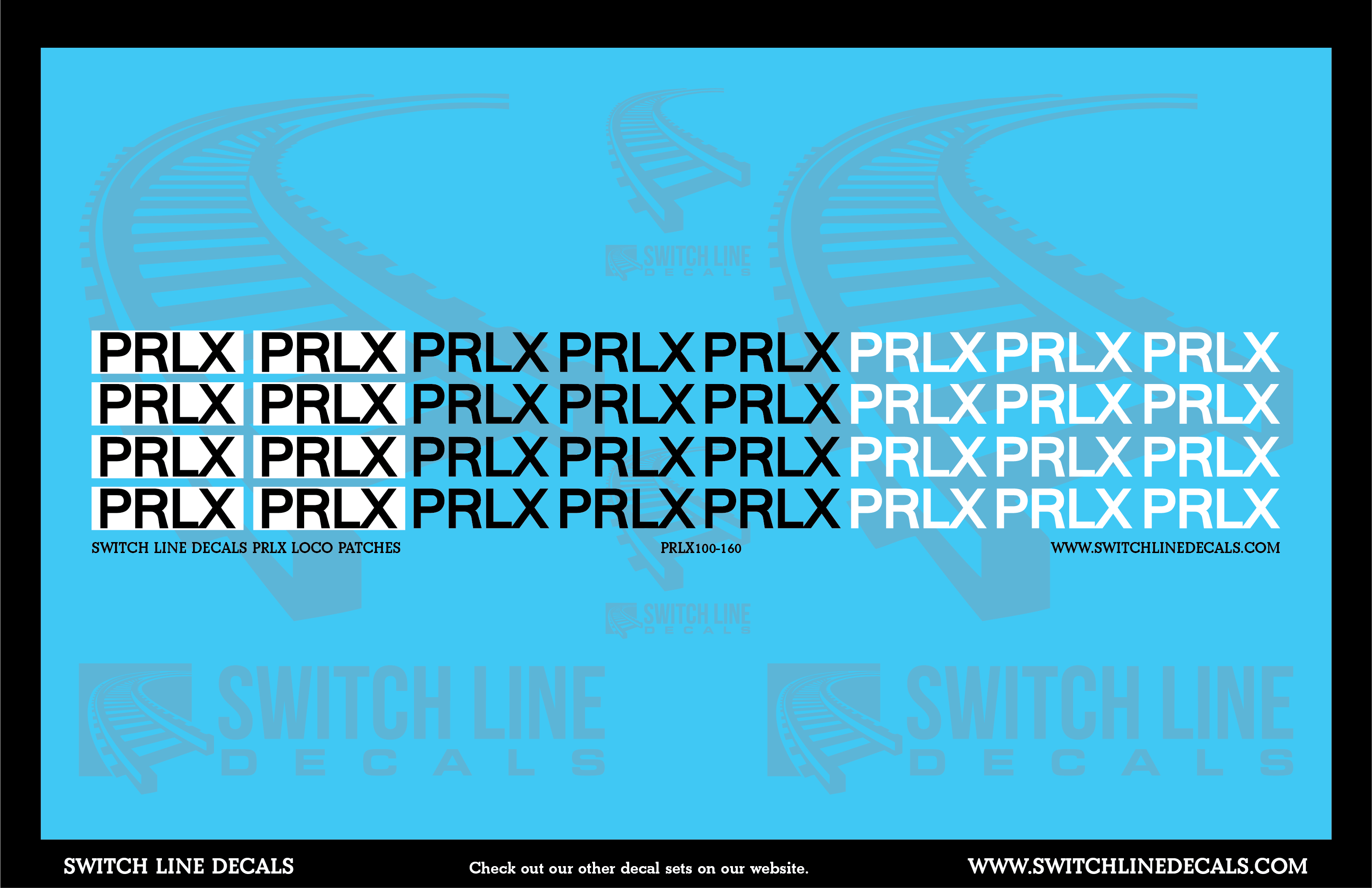 N Scale PRLX Loco Patches Decal Set – Beaverton Milestone Hobby