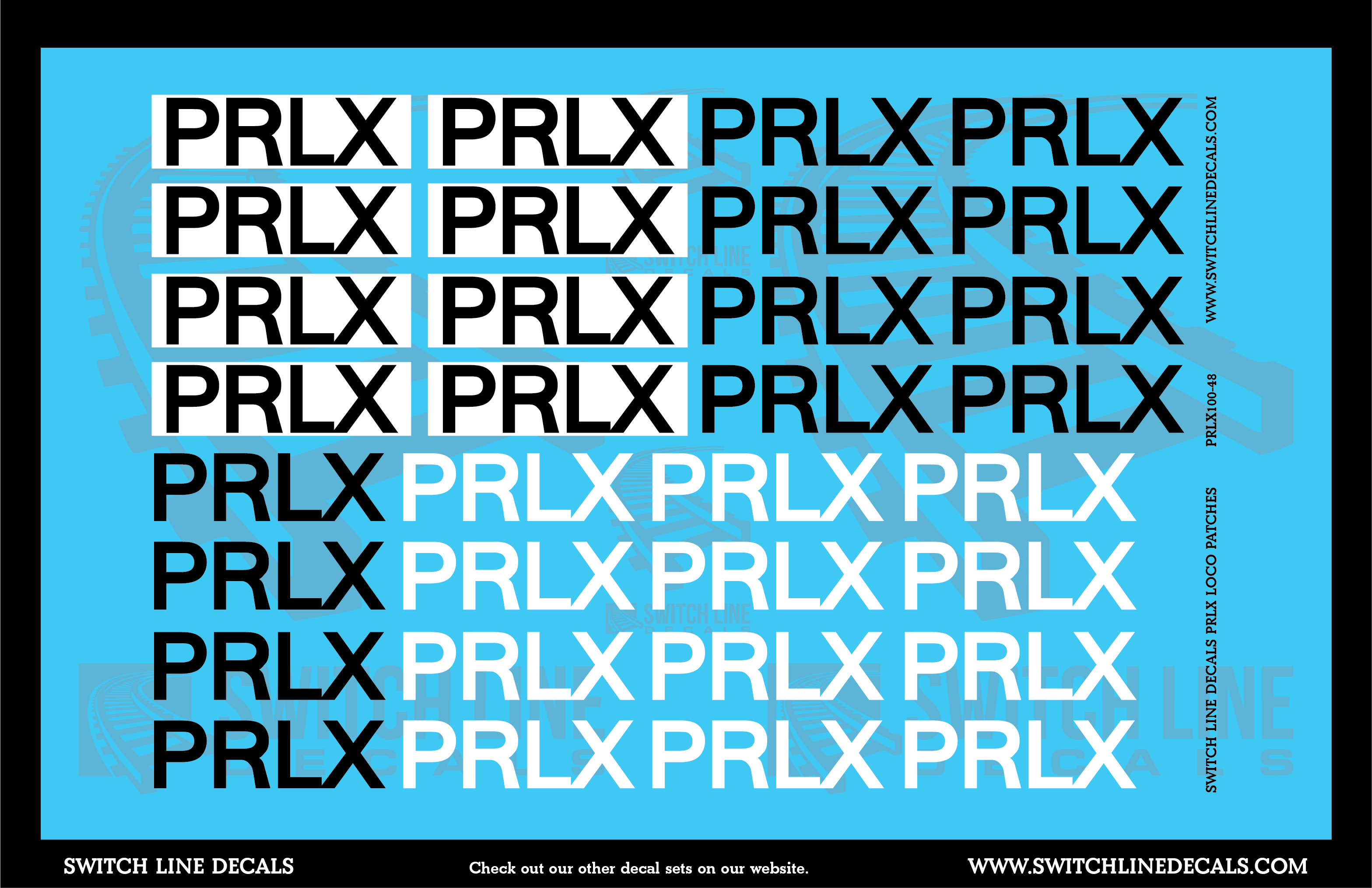 O Scale PRLX Loco Patches Decal Set – Beaverton Milestone Hobby