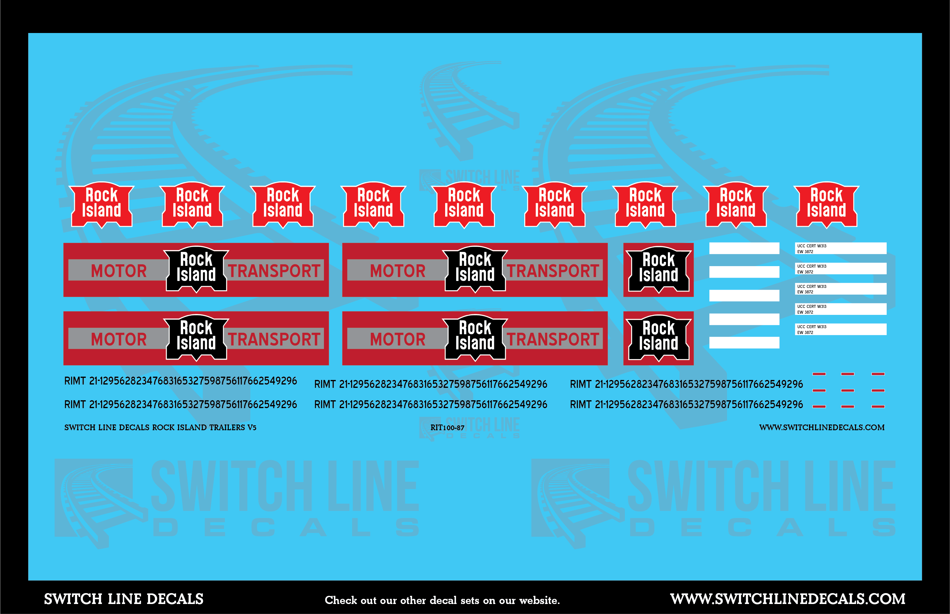 HO Scale Rock Island Trailers V5 Decal Set – Beaverton Milestone Hobby